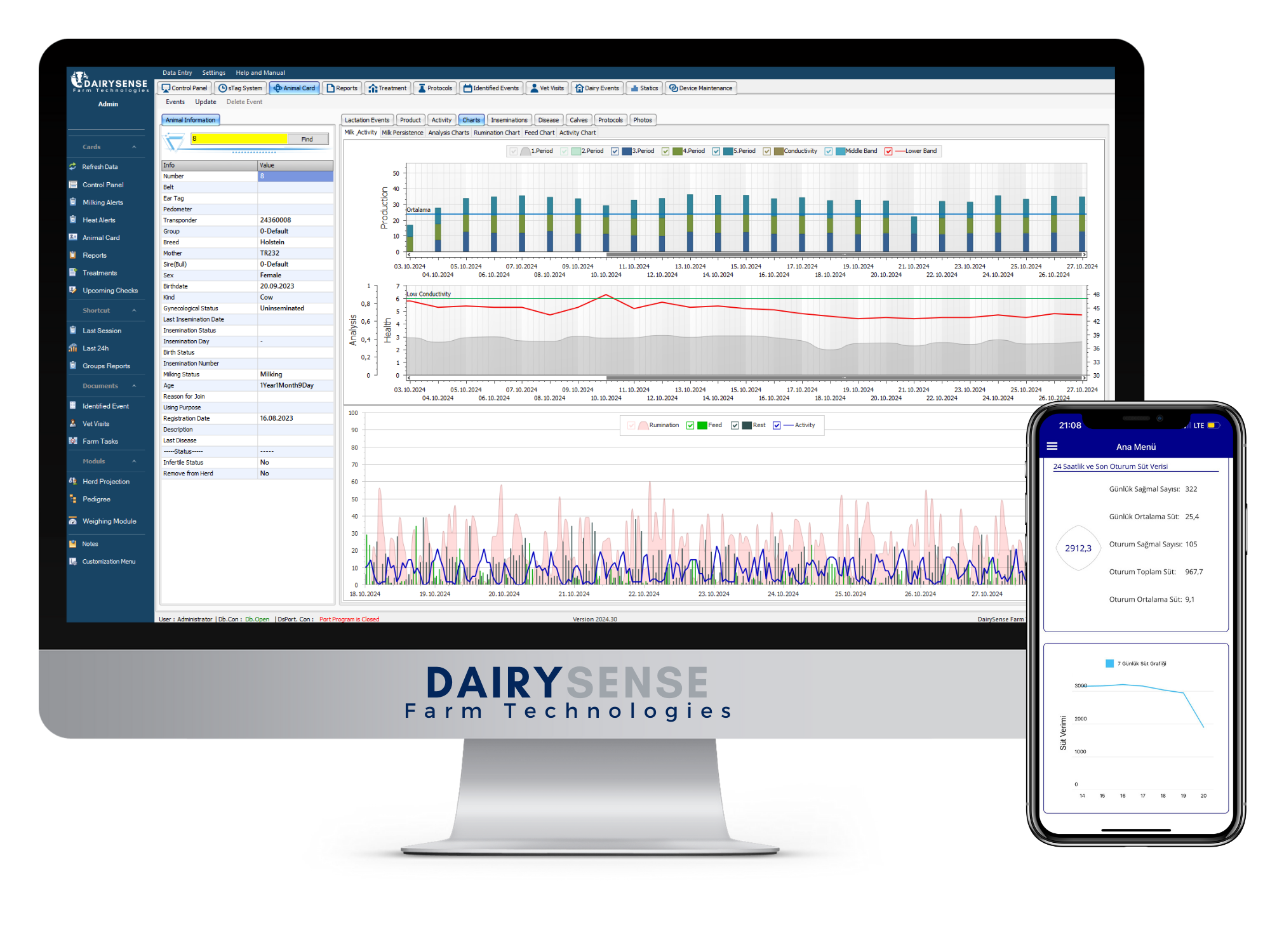 Dairysense | Sürü Yönetim Sistemi, Sürü Yönetimi, Hayvan Takibi